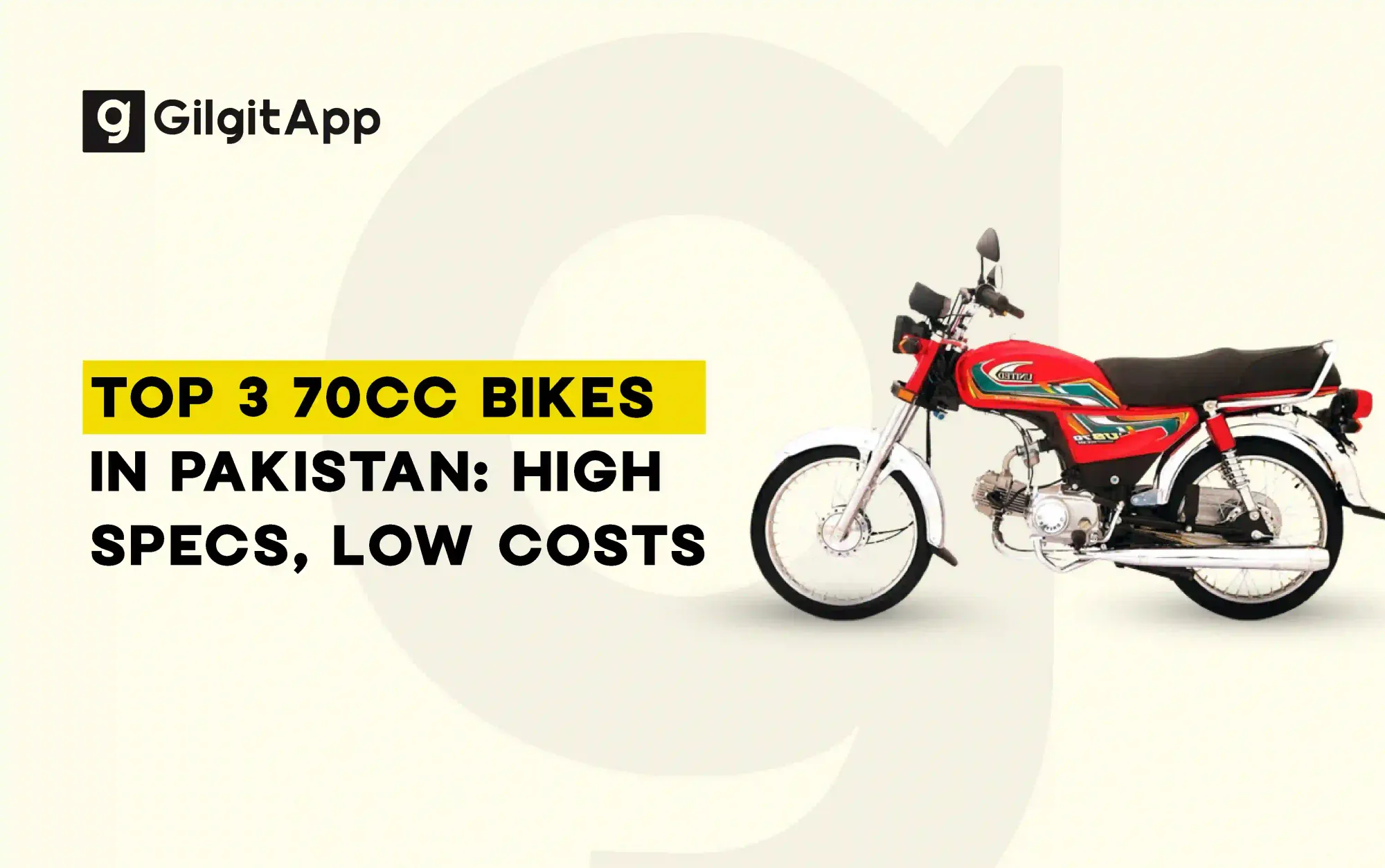 Top 3 70cc Bikes in Pakistan: High Specs, Low Costs